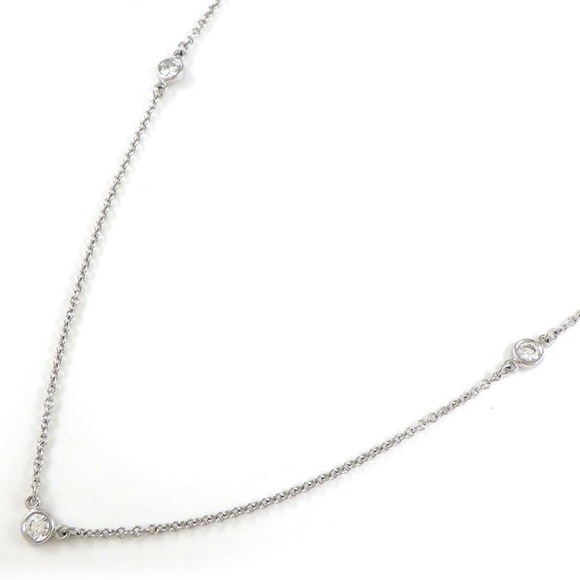 Tiffany & Co. | Jewelry | Tiffany By The Yard 3 Point Diamond Necklace ...